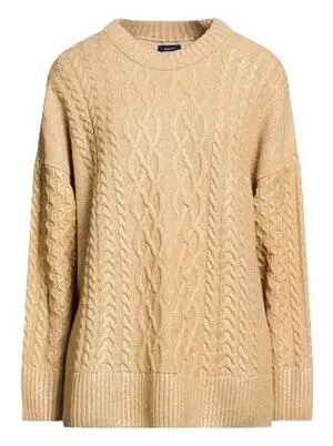 Gant Lambswool Cable-Knit Sweater Camel