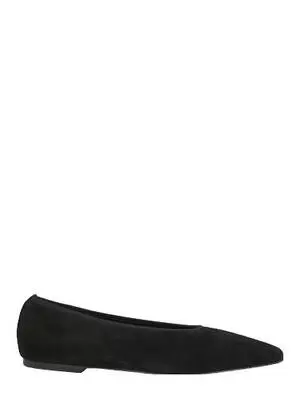 TOTEME Leather Ballet Flats - Black