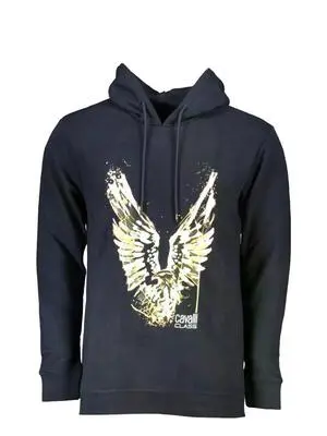 Roberto Cavalli Eagle Graphic Hoodie Blue
