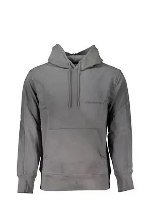 Calvin Klein Logo-Print Cotton Hoodie Grey