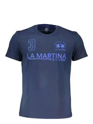 LA MARTINA Logo-print T-shirt - Blue