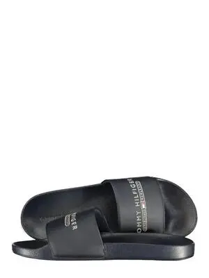 Tommy Hilfiger Logo-print Slides - Blue