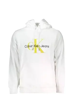 Calvin Klein Monogram-print Relaxed Fit Hoodie - White