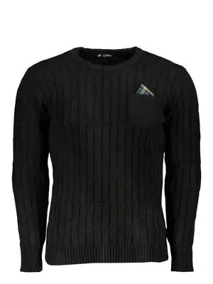 U.S. Grand Cable-knit Crew-neck Sweater - Black