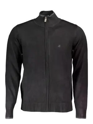 U.S. Grand Embroidered Zip-up Cardigan - Black