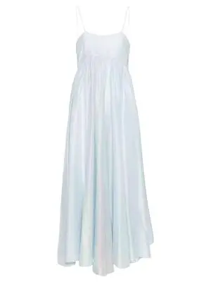 FORTE_FORTE Empire-line Silk Maxi Dress - Blue