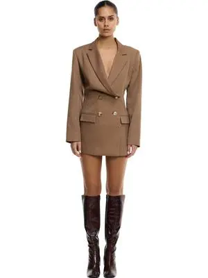 Significant Other Eris Blazer Dress - Taupe