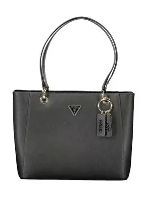 Guess Logo-plaque Tote - Black