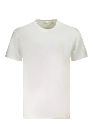 Calvin Klein Logo-embroidered Cotton T-shirt - Neutrals