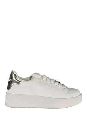 GAELLE PARIS Logo-plaque Sneakers - White