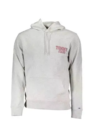 Tommy Hilfiger Logo-Print Drawstring Hoodie Grey