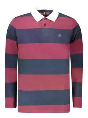 Timberland Striped Long-sleeved Polo Shirt - Red