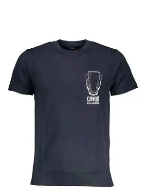 Roberto Cavalli Logo-print Cotton T-shirt Blue