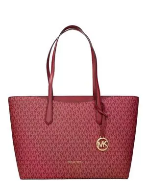 Michael Kors Monogram-Print Tote Bag Red