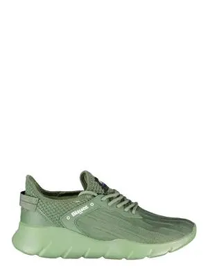 BLAUER. Knitted Lace-up Sneakers - Green