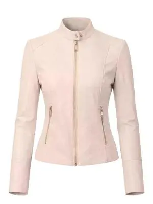 Guess Textured-finish Zip-up Jacket - Pink