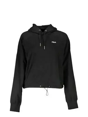 FILA Baalberge Cropped Drawstring Hoodie - Black