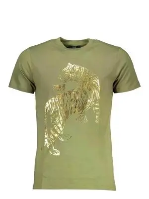 Roberto Cavalli Tiger-print Cotton T-shirt - Green