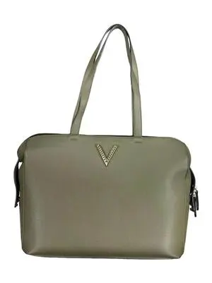 MARIO VALENTINO V Logo Pebbled Tote Bag - Green