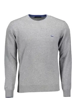 HARMONT & BLAINE Logo-embroidered Cotton Sweater - Grey