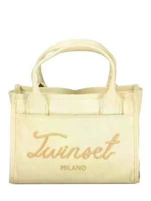 TWINSET Logo-embroidered Tote Bag - Neutrals