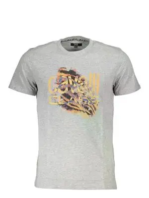 Roberto Cavalli Animal-print Logo T-shirt - Grey