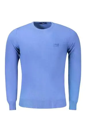 Roberto Cavalli Crew-Neck Cotton Sweater Blue