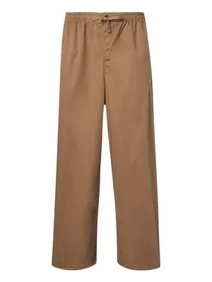 LEMAIRE Cotton Twill Wide-Leg Pants Brown