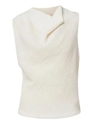 Vince Draped Knit Top - White