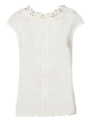 Isabel Marant Étoile Metorie Crochet Top - White