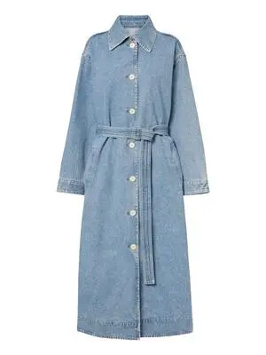 AGOLDE X Maria Mcmanus Denim Wrap Coat - Blue