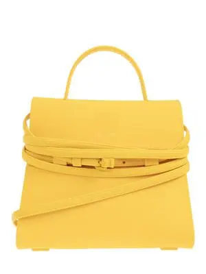 Moschino Handbag With Embossed Logo - Yellow