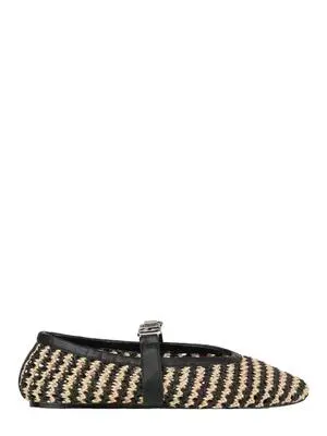 Gcds Woven Ballet Flats - Black