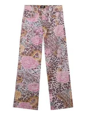 Gcds Printed Trousers - Neutrals