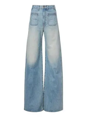 Khaite Delmonico Straight Pants - Blue