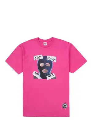 Supreme God Save Us Tee Shirt - Fuchsia