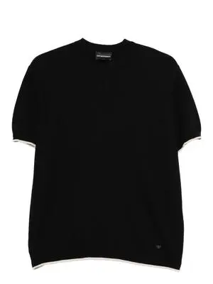 Emporio Armani Cotton Knitted T-shirt - Blue