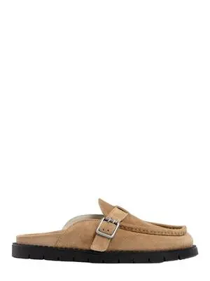 DUKE + DEXTER Winston Suede Mules - Mocha