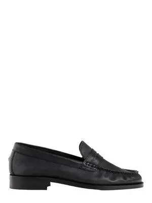 DUKE + DEXTER DUKE + DEXTER Ezra Tumbled Ruched Loafer Black
