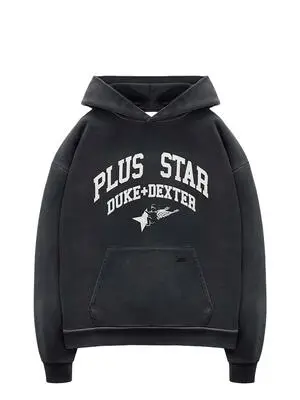 DUKE + DEXTER Washed Cotton Hoodie - Grey