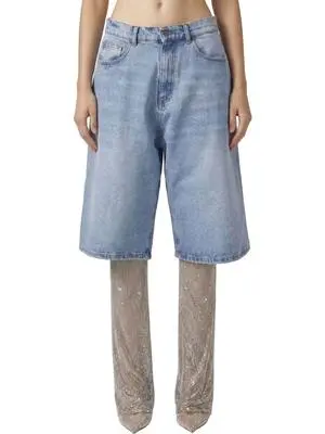Giuseppe Di Morabito Denim Jeans With Rhinestone Inserts - Multicolor