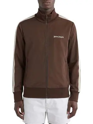 Palm Angels Acetate Zip Sweatshirt - Brown