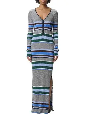 Pinko Striped Knit Maxi Dress - Multicolor