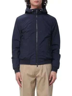 MOORER Zip-up Hooded Jacket - Blue