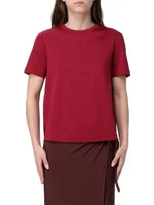 Max Mara MM Max Mara Cotton Blend Crew Neck T-Shirt Red