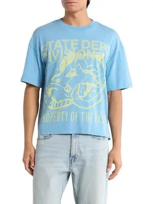 PACSUN State Dept. Cotton Graphic T-shirt - Blue