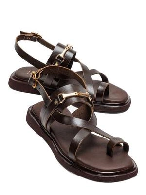 FOREVER & ALWAYS SHOES Fabiana Leather Thong Sandal