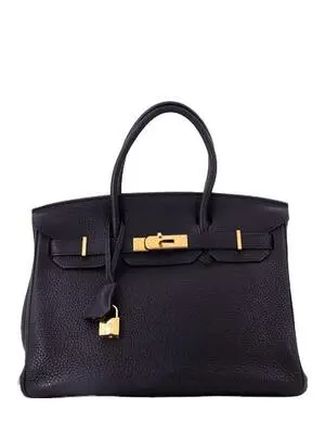 Hermès Birkin Handbag Togo With Gold Hardware 30 - Black