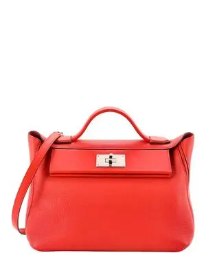 Hermès 24/24 Bag Togo With Swift 29 - Red
