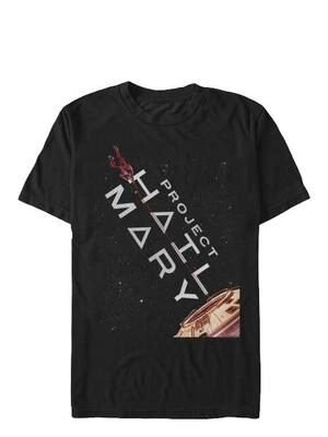 PROJECT HAIL MARY Believe In The Space Short Sleeve Graphic T-shirt - Black